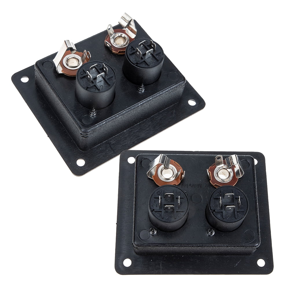 OUNONA 2pcs Square Shape Double Binding Post Type Speaker Box Terminal Cup Black For Subwoofer ...
