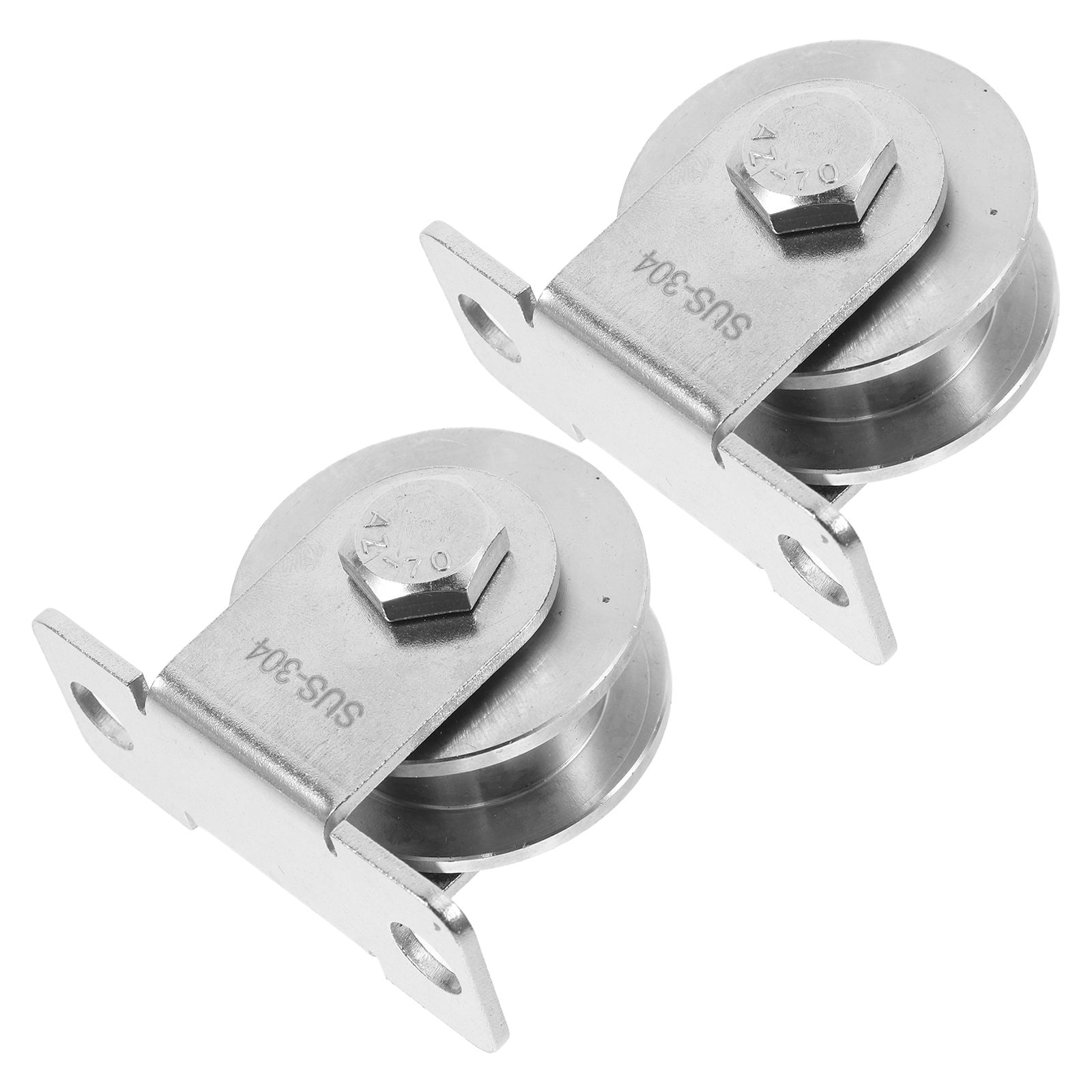 OUNONA 2pcs Stainless Steel Cable Pulley Wheel Heavy-Duty Wall Mounted ...