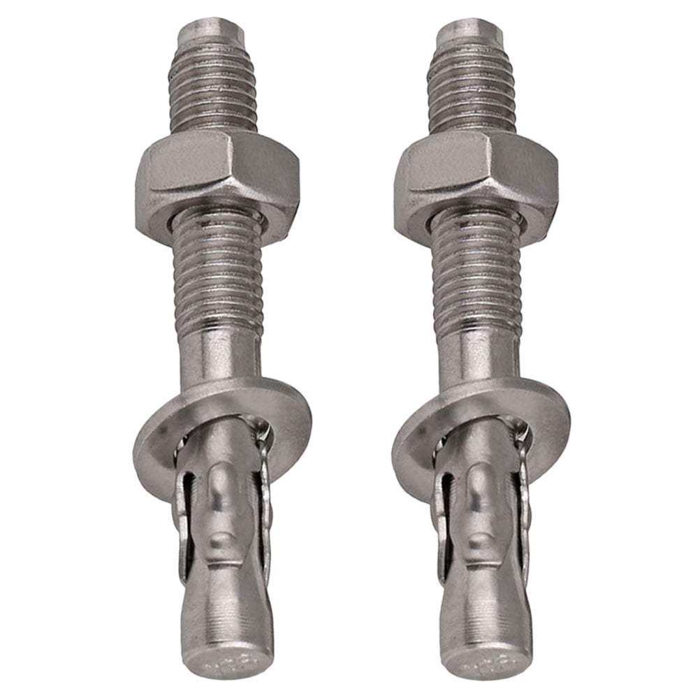 OUNONA 2pcs Stainless Steel Expansion Screws Wedge Anchors Concrete ...