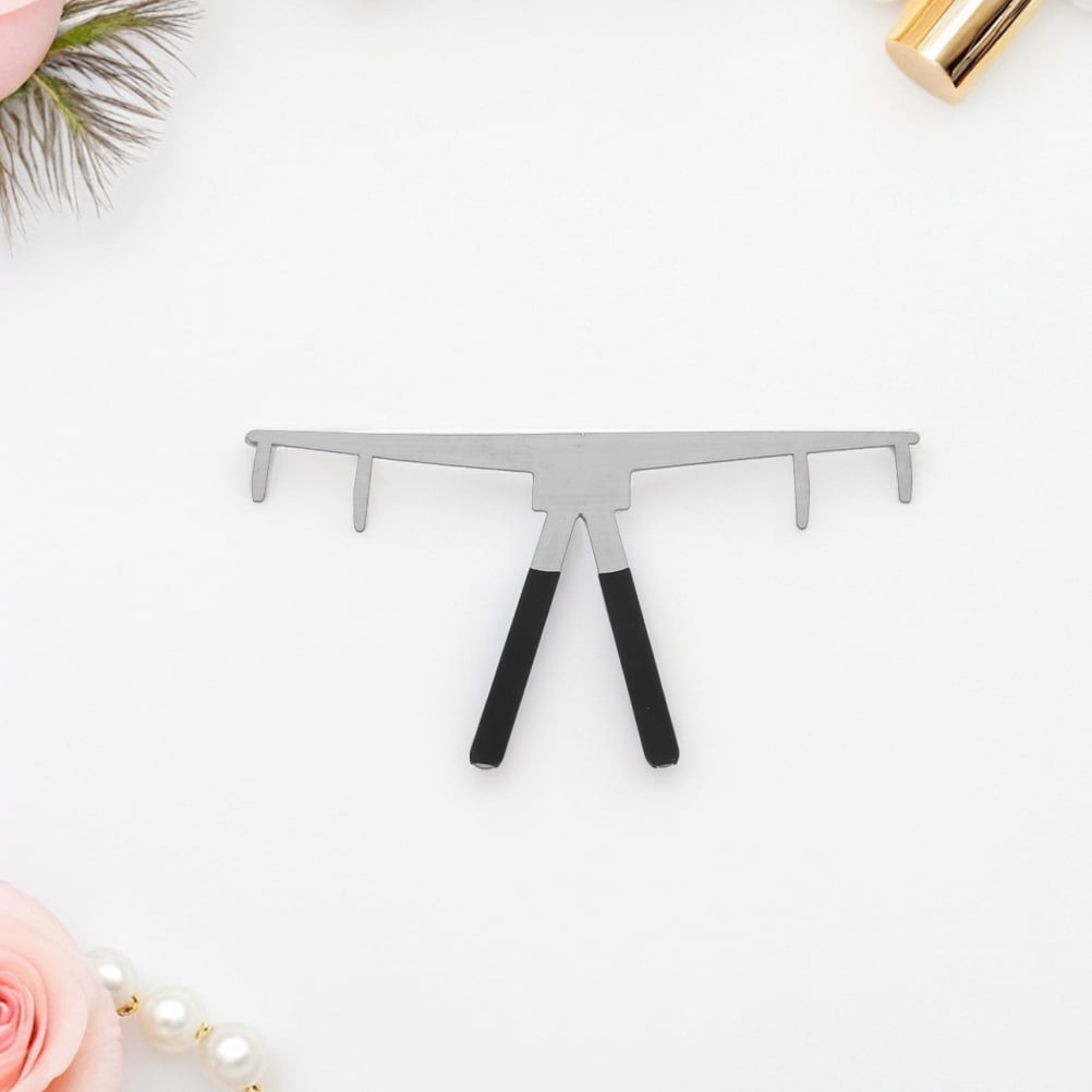 OUNONA 2pcs Stainless Steel Eyebrow Shaping Tools Eyebrow Measuring ...