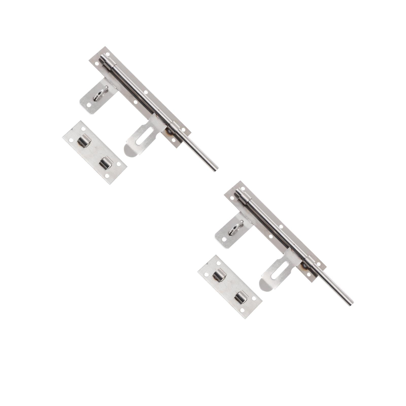 OUNONA 2pcs Stainless Steel Slide Bolt Latch Heavy Duty Door Latch ...