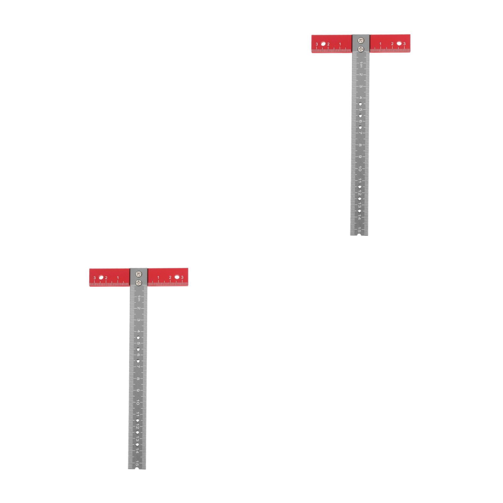 OUNONA 2pcs T Square T Ruler Measuring Ruler Aluminum Alloy Ruler ...