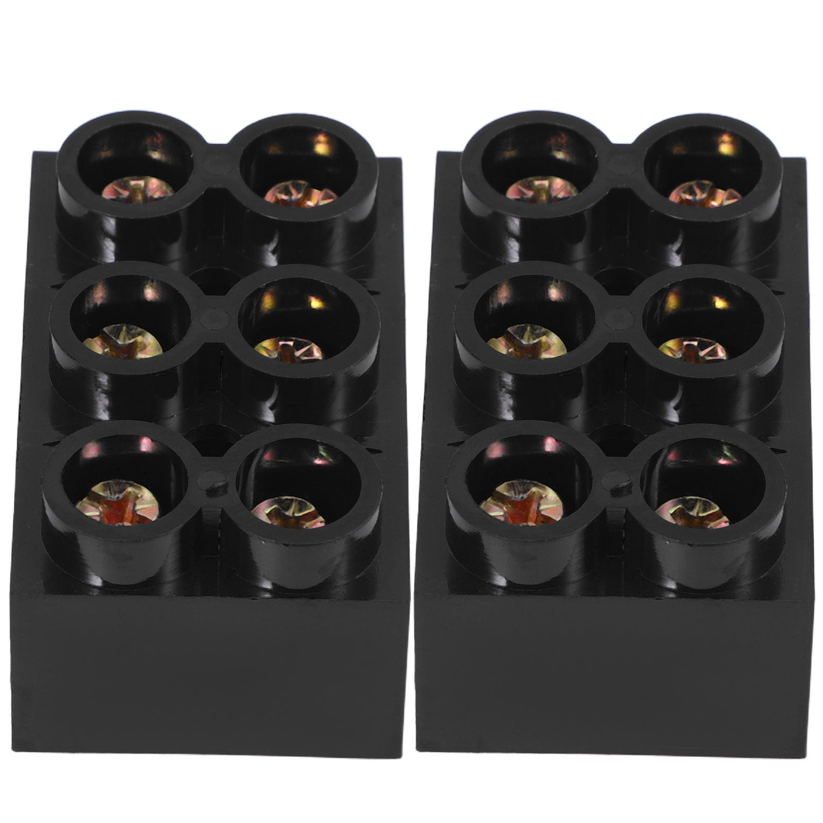 OUNONA 2pcs Terminal Block Dual Row 3 Position Screw Terminal Strip ...