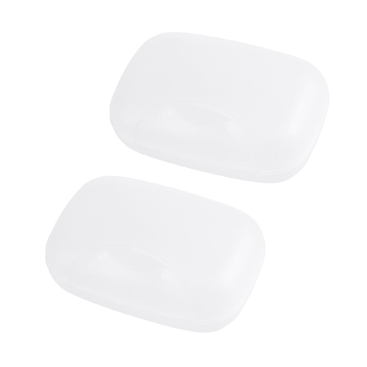 OUNONA 2pcs Transparent Double Holes Buckle Soap Box Portable Holder ...