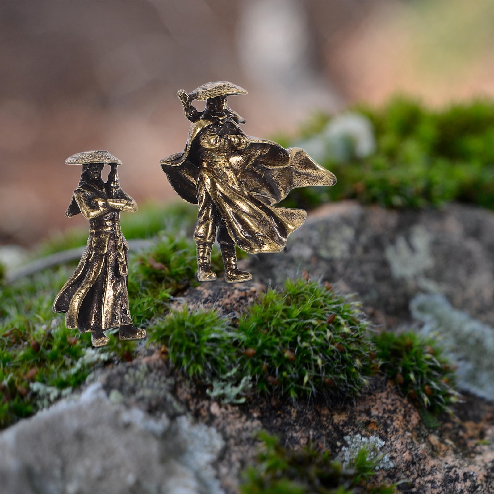 OUNONA 2pcs Miniature Figurines Landscape Models Garden Ornaments Mini ...