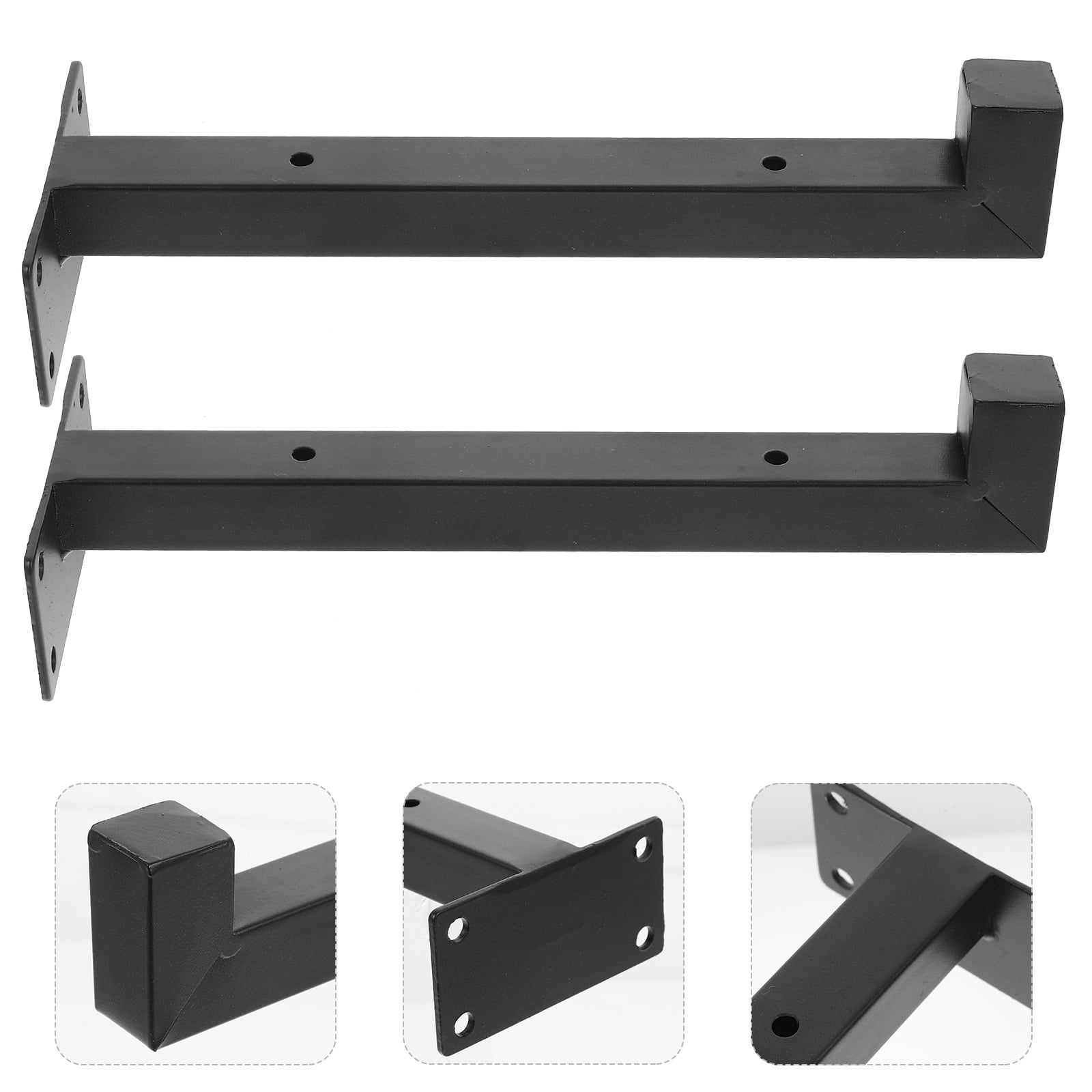OUNONA 2pcs Wall Mounted Shelf Bracket Floating Book Storage Shelf ...