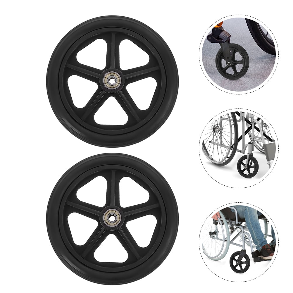 OUNONA 2pcs Wheelchair Front Wheels Replacement Universal Wheelchair ...