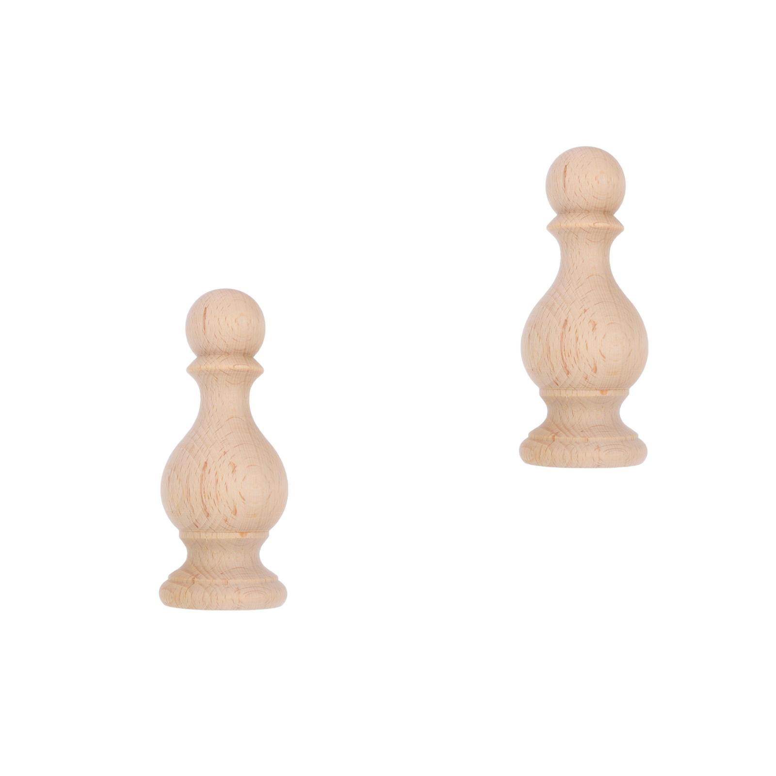 OUNONA 2pcs Wood Finials for Bedposts Decorative Wooden Finial Crafts ...