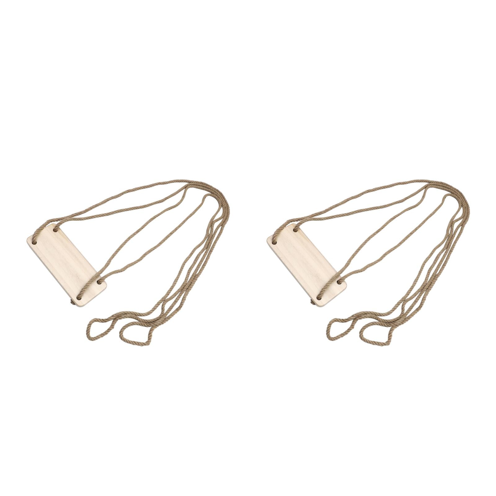 OUNONA 2pcs Wood Swing With Adjustable Rope Hanging Wooden Tree Swings ...