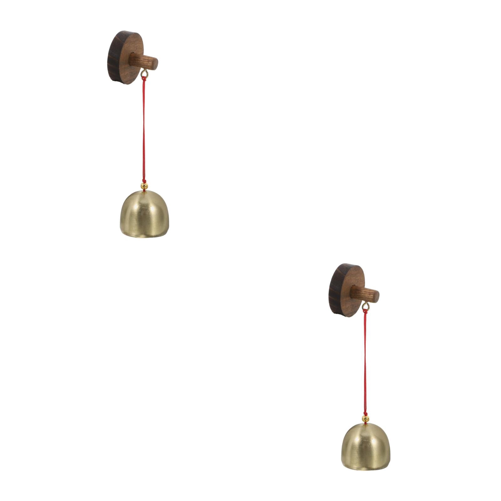 OUNONA 2pcs Wooden Door Bell For Door Opening Rustic Wind Chime Door ...
