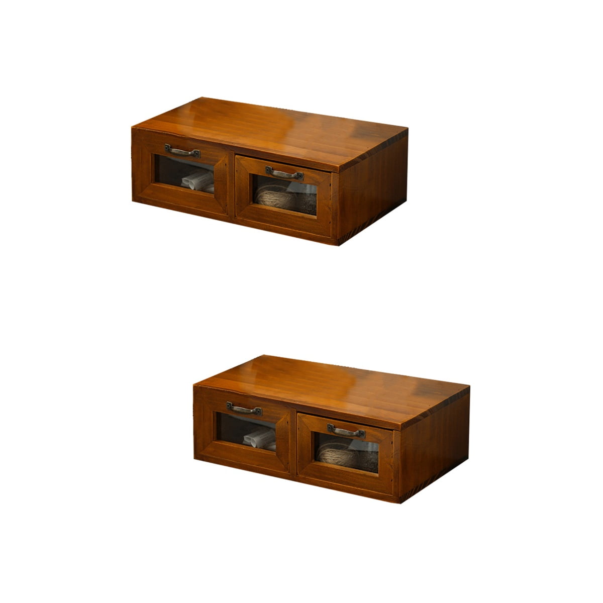 OUNONA 2pcs Wooden Laptop Lift Stand Monitor Stand Riser with Storage ...