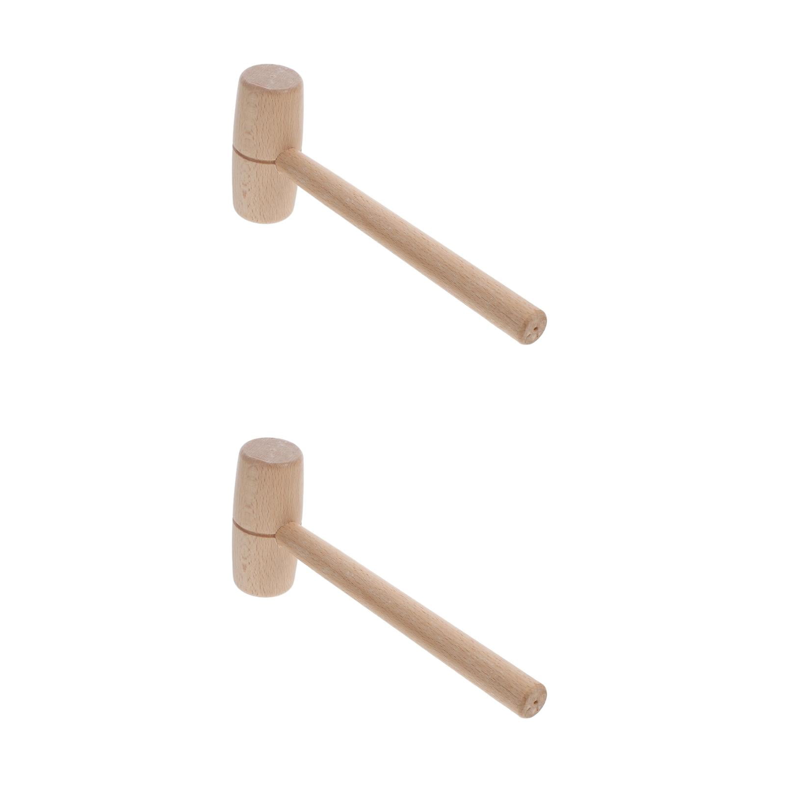 OUNONA 2pcs Wooden Mallet For Crafting Tools Wood Handle Hammer For Diy ...