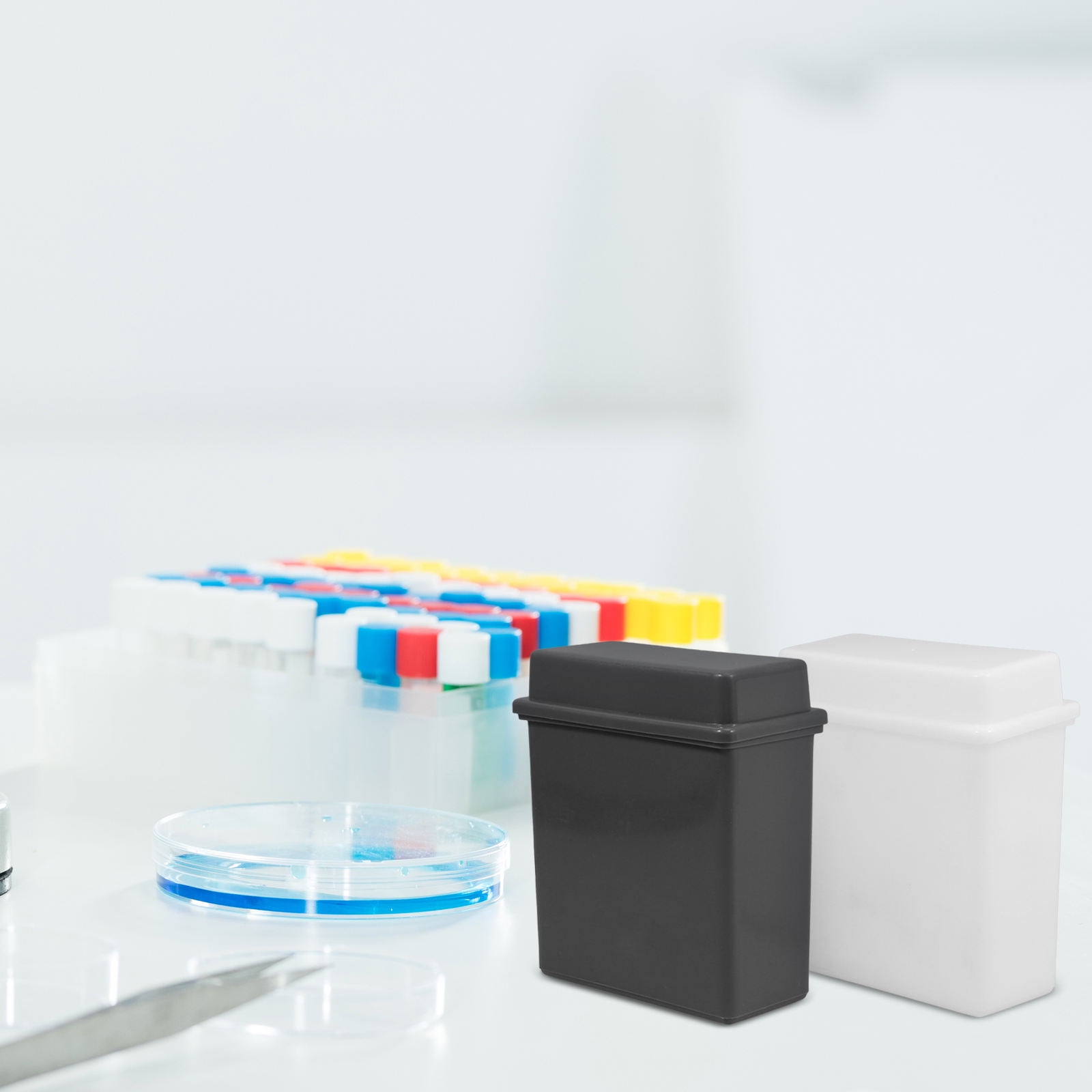 OUNONA 2set Microscope Slides Staining Jar And Rack Polypropylene ...