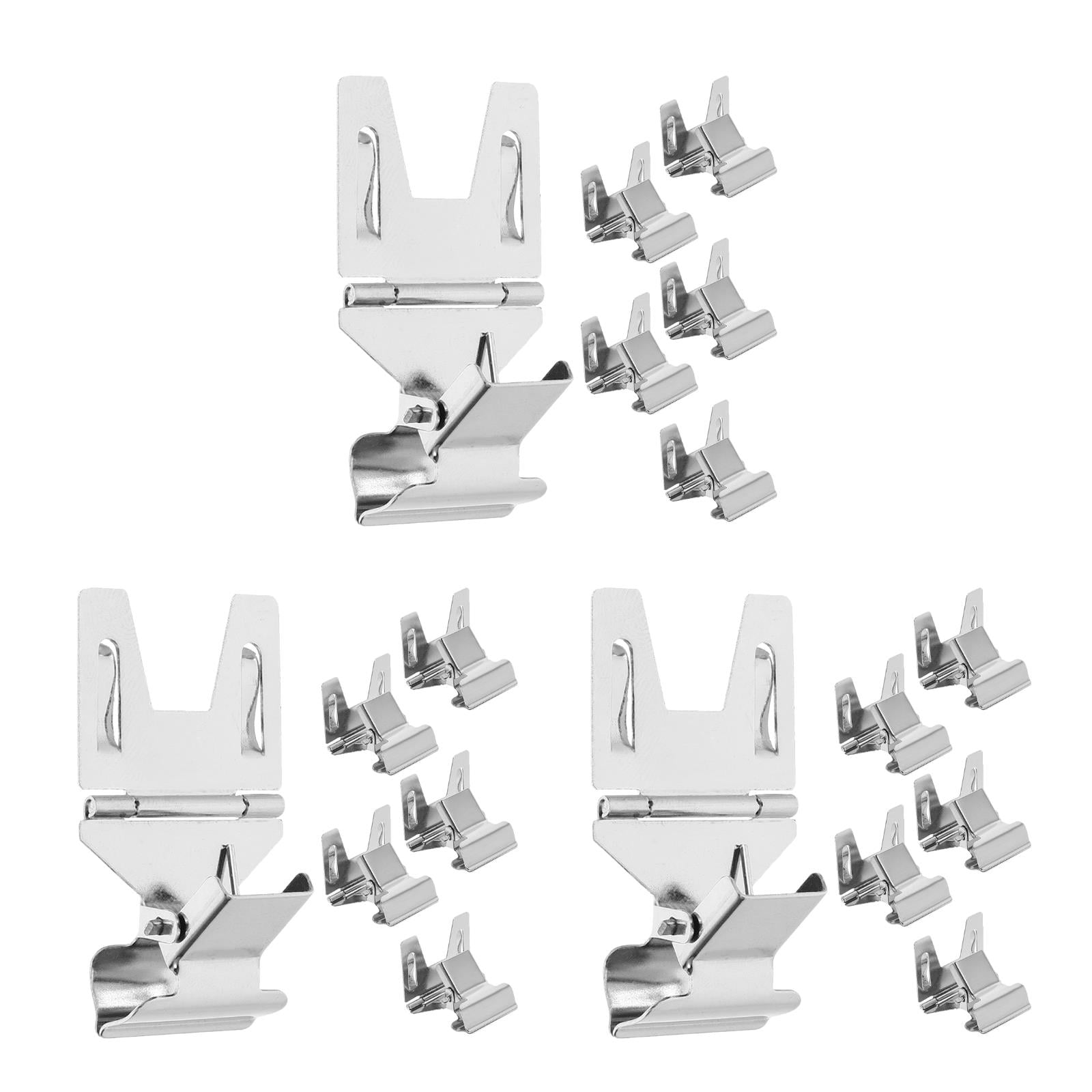 OUNONA 3 Count Name Tag Clips for Badges Sign Holders Stands Silver ...