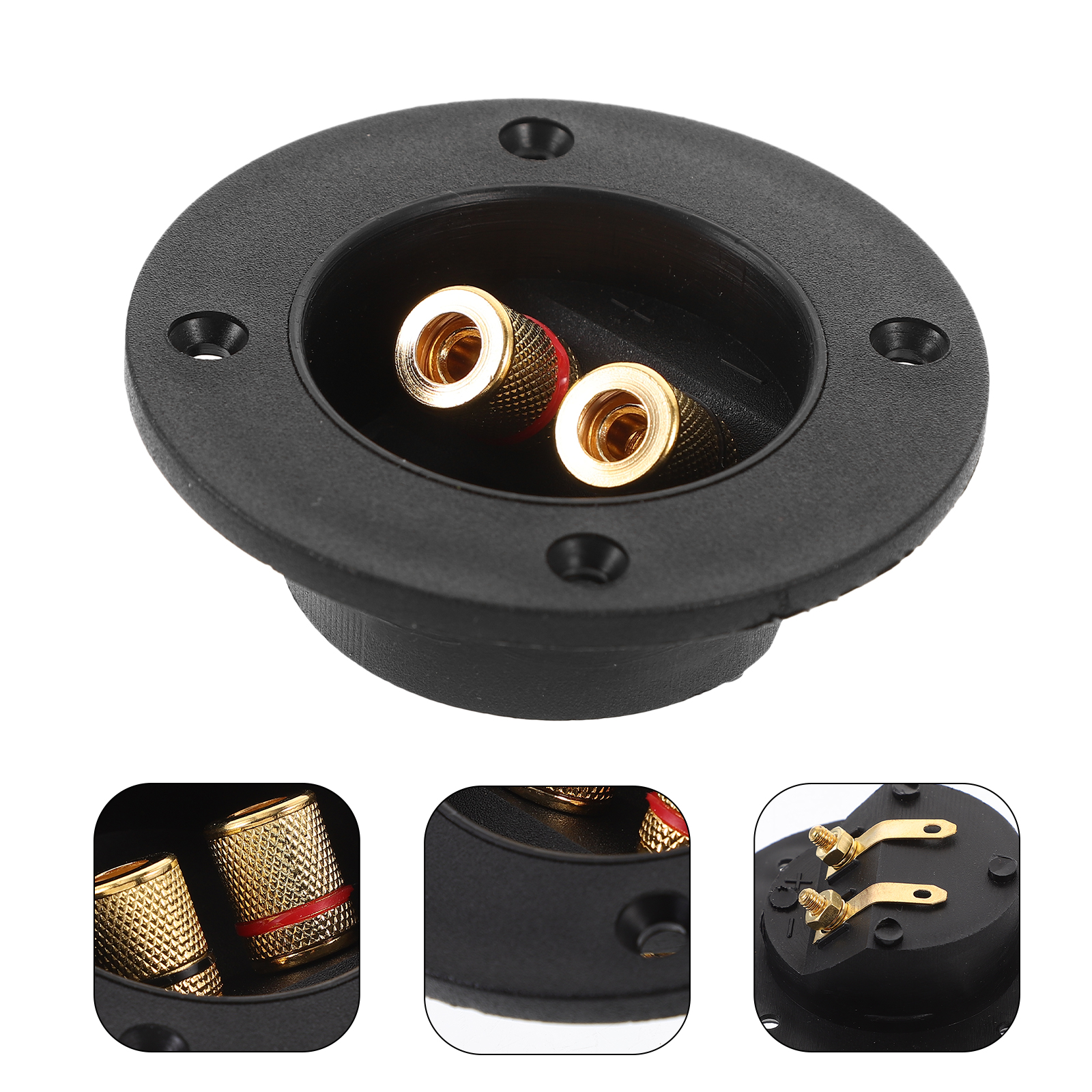 OUNONA 3- Inch Speaker Box Terminal Cup, DIY 2- Way Connector Double ...