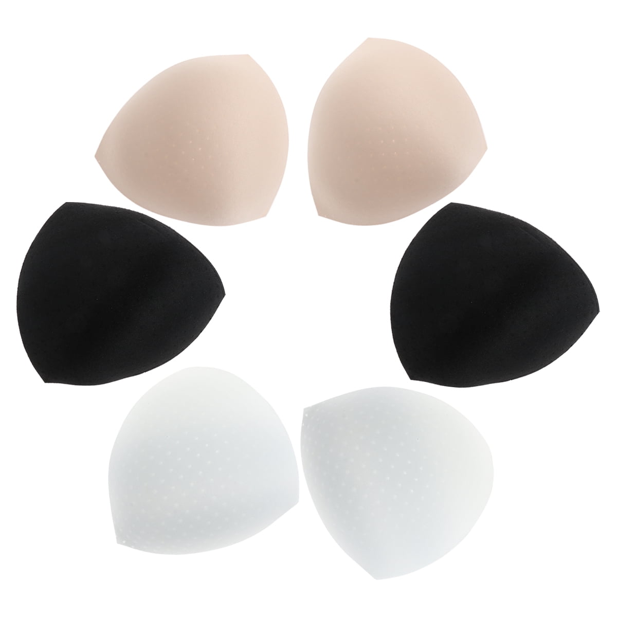 OUNONA 3 Pairs/1 Set Triangle Removable Bra Pad Inserts Breathable ...