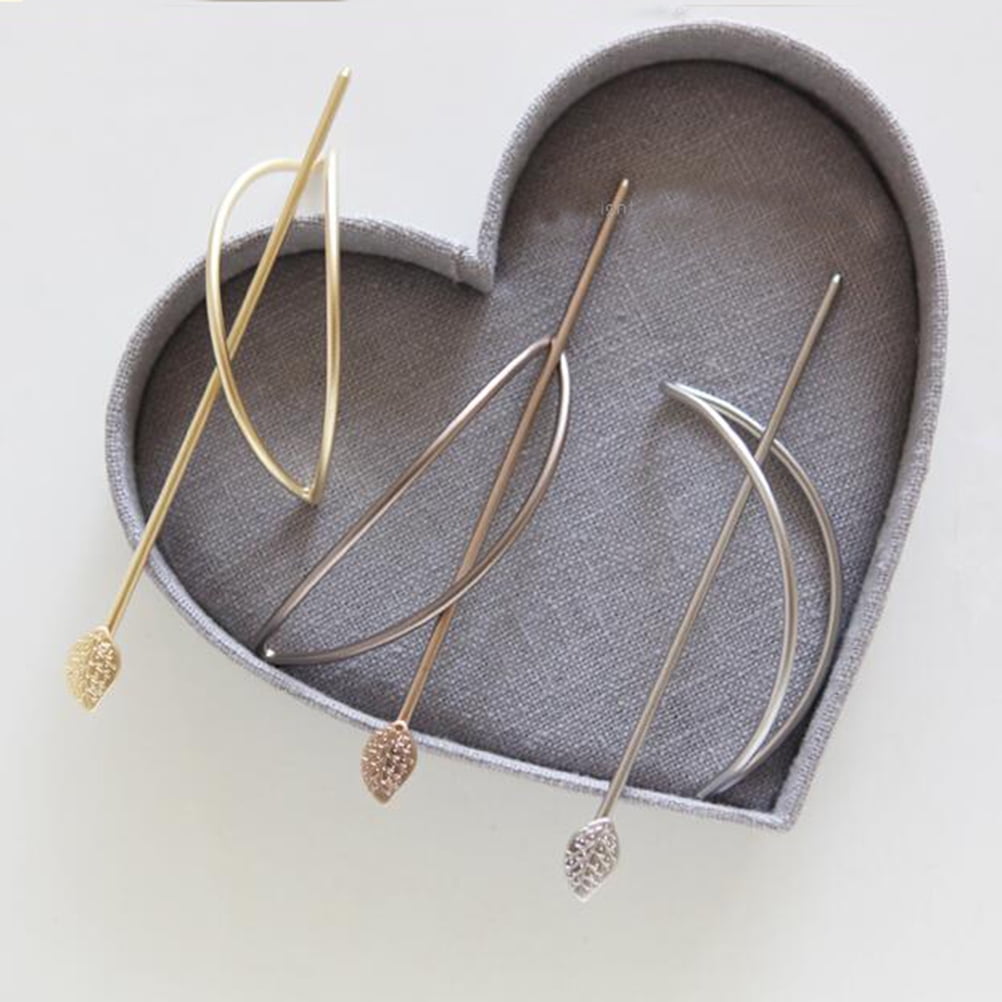 OUNONA 3 Pcs Hair Stick Pin Chinese Sticks for Hairpin French Oval ...