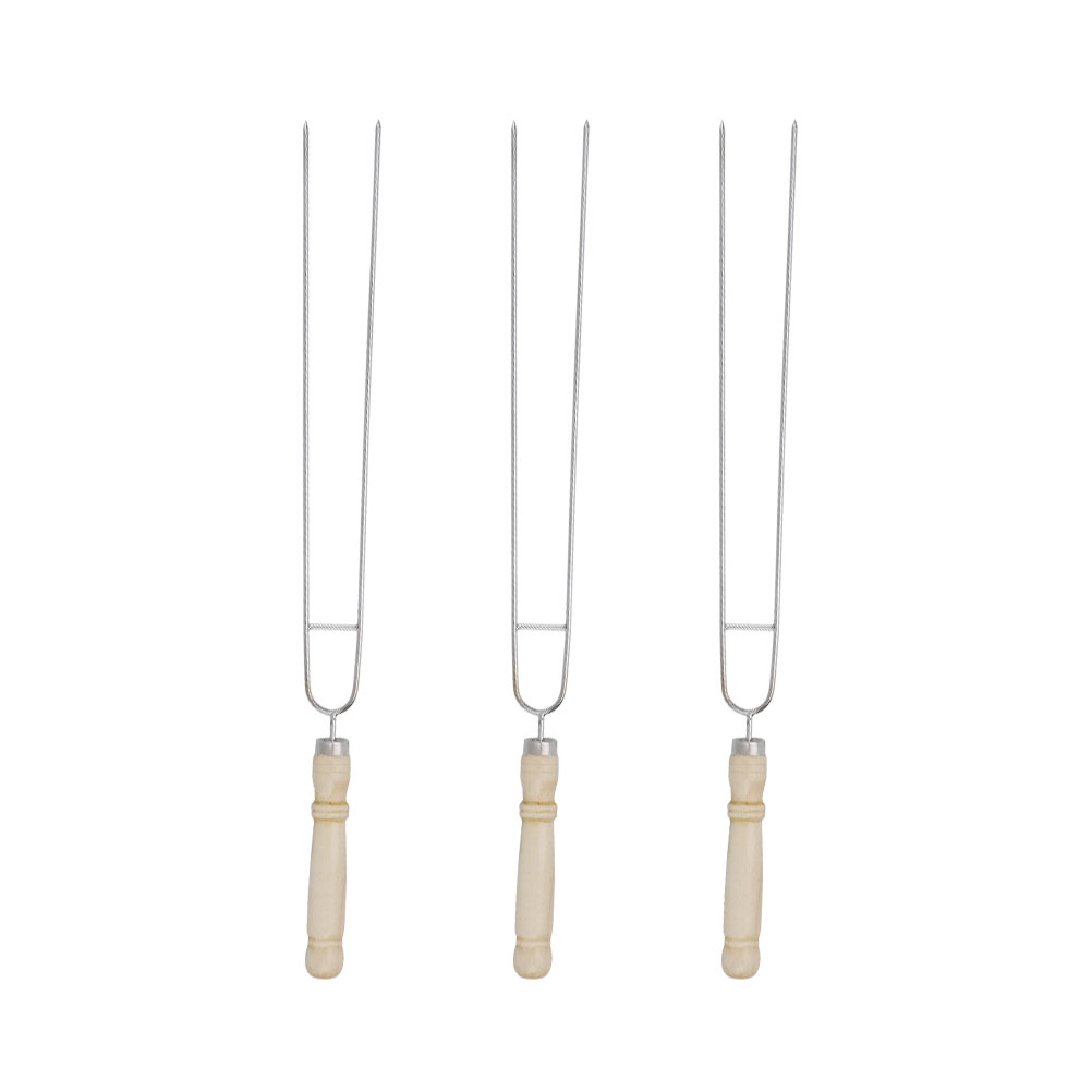 OUNONA 3 Pcs Stainless Steel Meat Grill U Shape Fork Outdoor Cooking ...