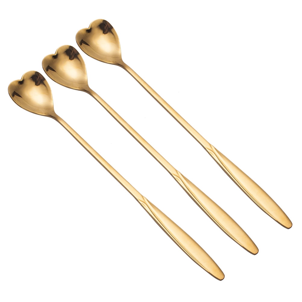OUNONA 3 Pcs Stainless Steel Spoons Creative Long Handle Creative ...