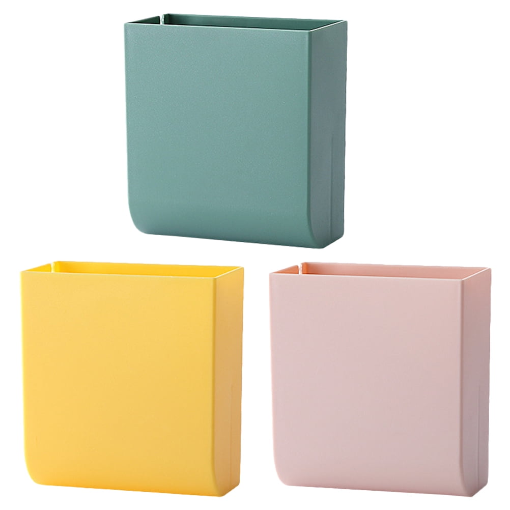 OUNONA 3 Pcs Wall Storage Case Wall-Mounted Holder Cellphone Open Air ...