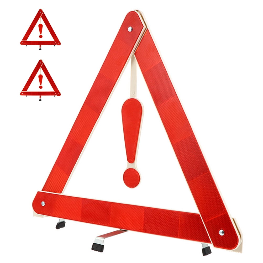 OUNONA 3 Pcs Warning Triangle Car Emergency Triangles LED Reflective ...