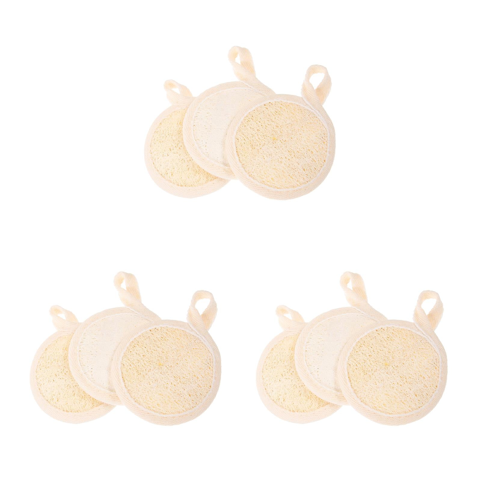 OUNONA 3 Pieces Wipes Cleaning Exfoliating Loofah Sponge Pads Face ...