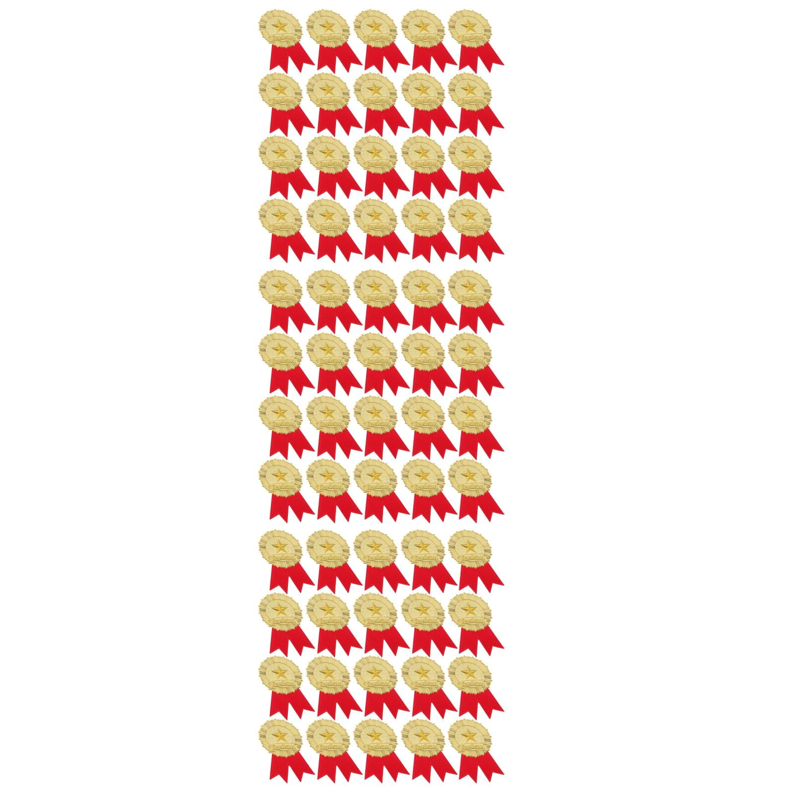 OUNONA 3 Sets Embossed Seals Certificate Sticker Medal Sticker Medals ...