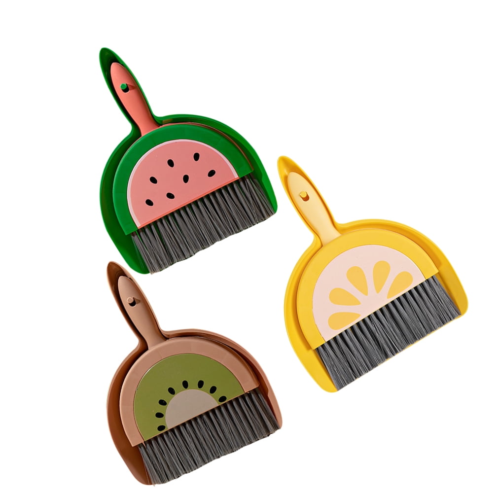 OUNONA 3 Sets Mini Cleaning Broom Dustpan Table Top Brush Set Dining ...
