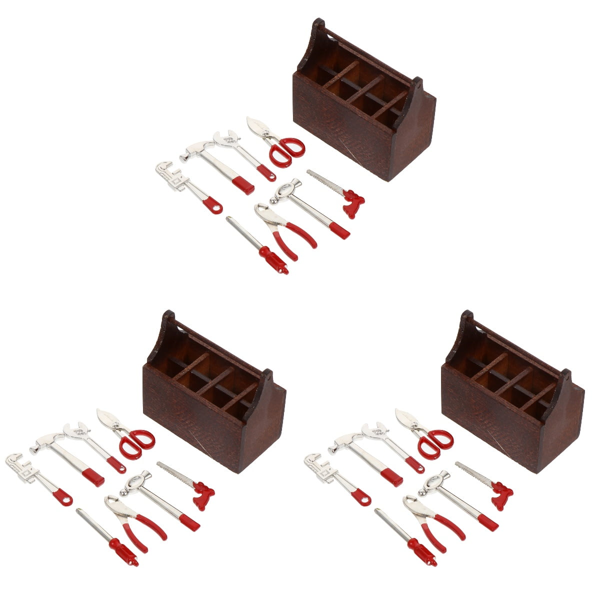 OUNONA 3 Sets Mini House Tools and Tool Box Mini Repaired Tools Mini ...