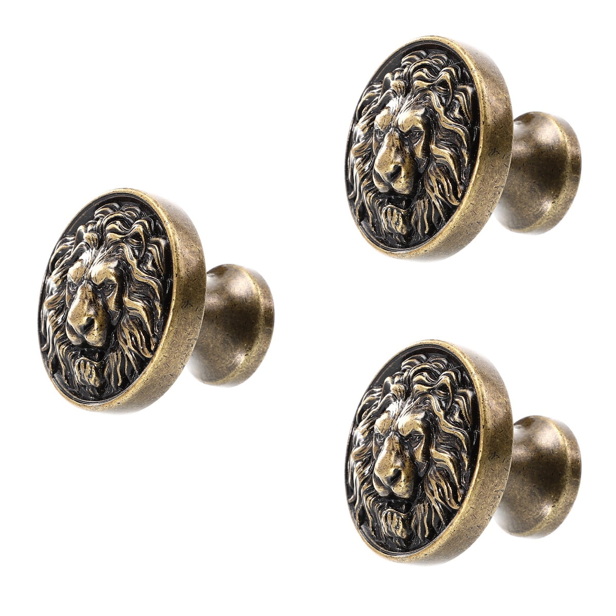 OUNONA 3 pcs Cabinet Handle Lion Head Wardrobe Knob Drawer Pull Handle ...
