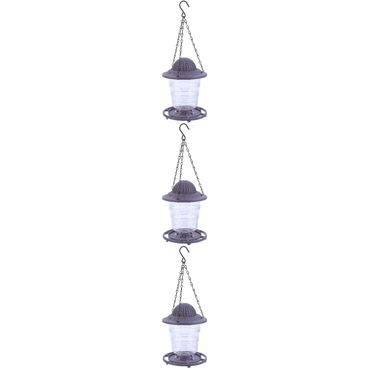 OUNONA 3 pcs Plastic Bird Feeder Outdoor Practical Hanging Bird Feeder ...