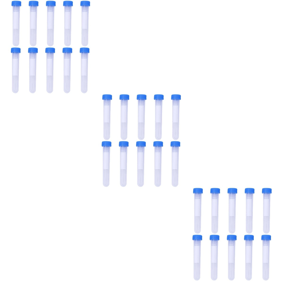 OUNONA 30 Pcs 12x2CM Transparent Plastic Storage Bottles Needles ...