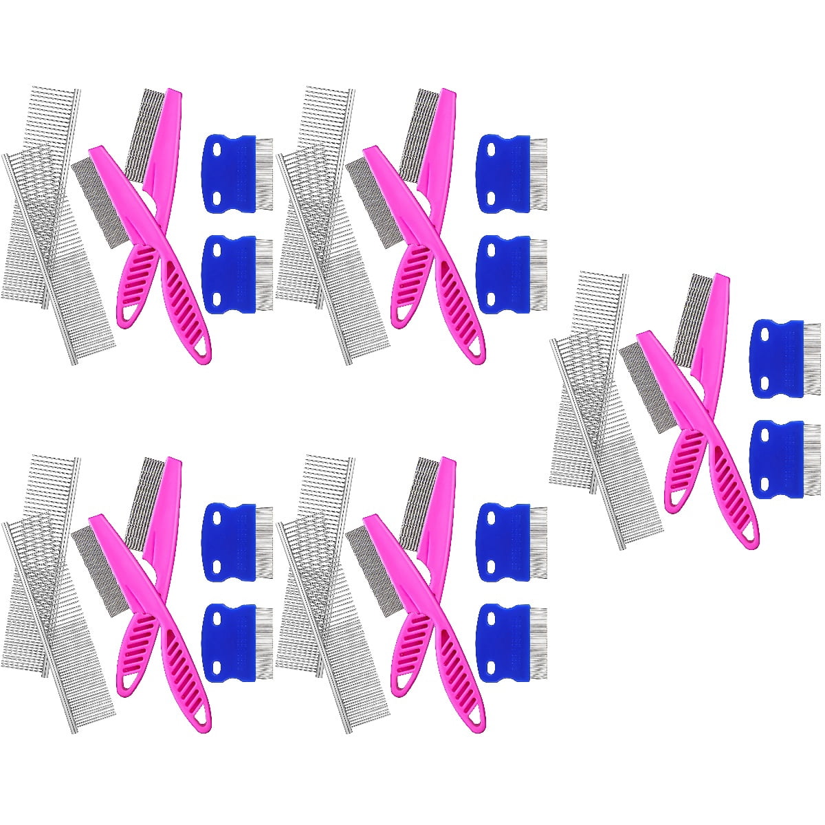 OUNONA 30 Pcs Dog Combs Pet Combs with Rounded Ends Stainless Steel ...