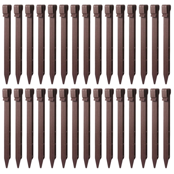 OUNONA 30 Pieces Plastic Ground Stakes for Garden Landscape Edging and ...