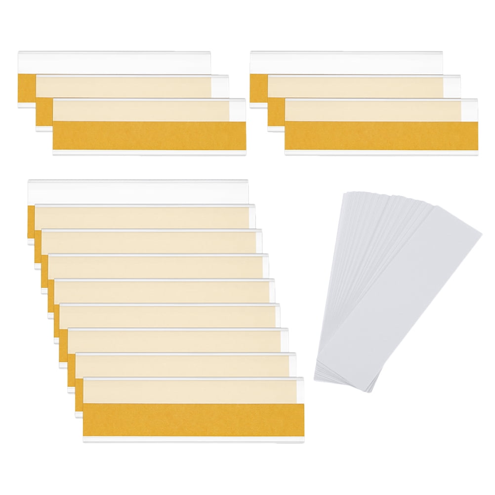 OUNONA 30 Sets Clear Plastic Labels for Storage Bins with Name Label ...