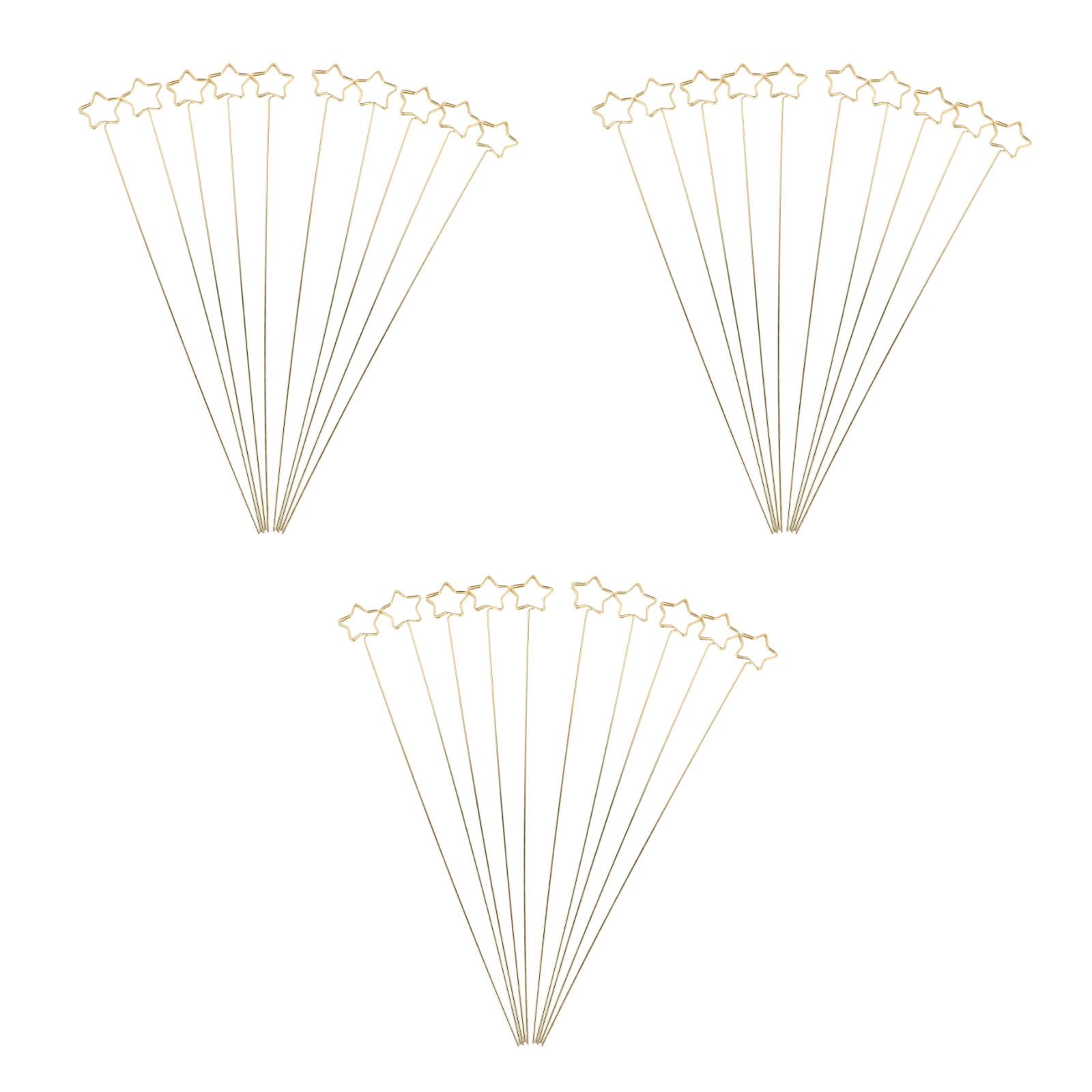 OUNONA 30 pcs Star Shape Card Holders Metal Wire Floral Picks Table ...