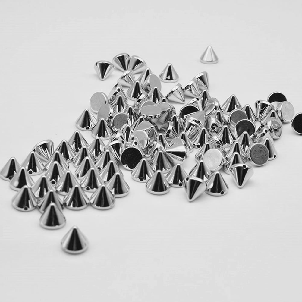 OUNONA 300 Pcs Punk Style Rivets Cone Spikes DIY Embellishment Rivets ...
