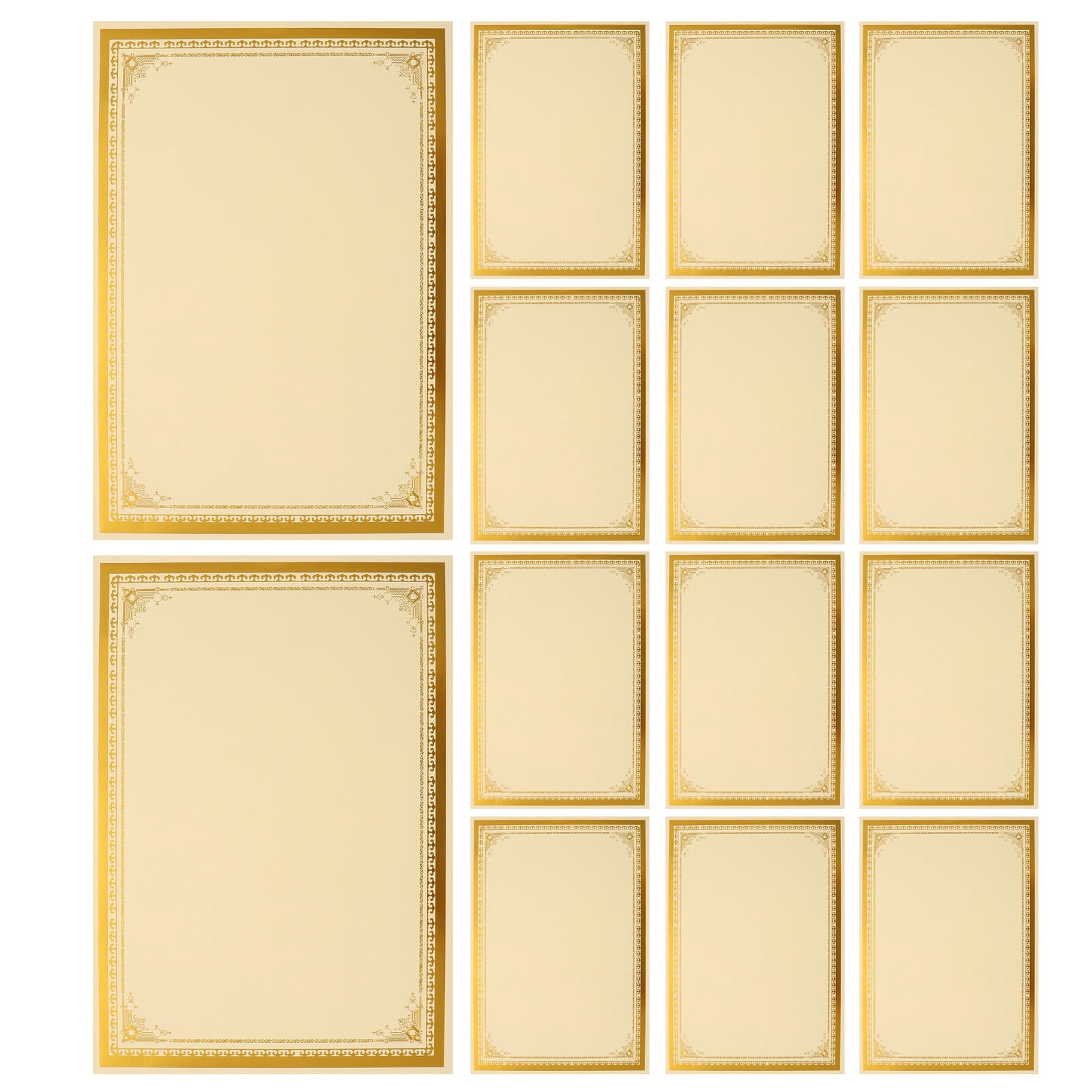 Tineasur Golden Diploma Certificate Paper 30 Sheets for Volunteer and ...