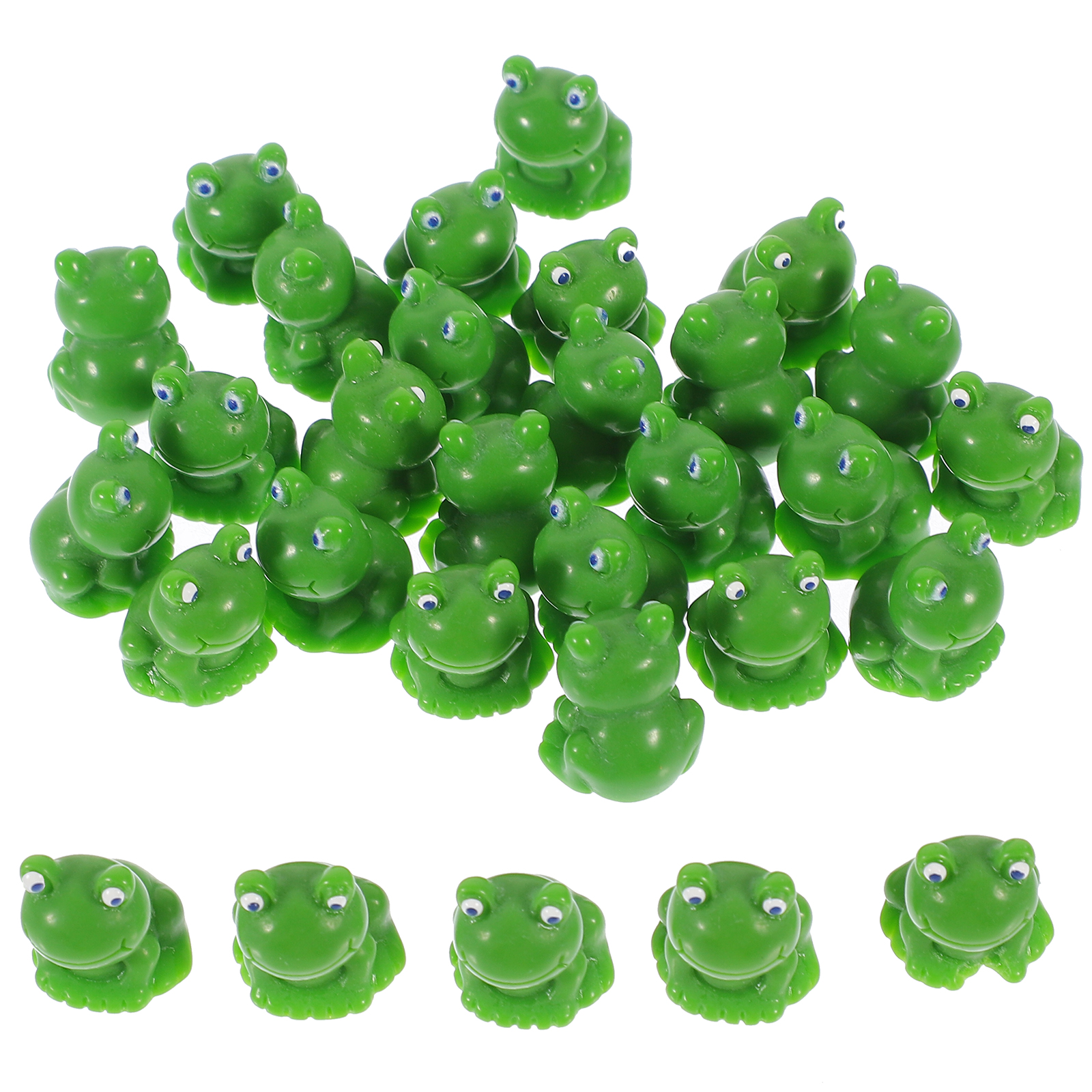 OUNONA 30Pcs Mini Simulation Frogs Reptile Box Resin Animal Landscaping ...