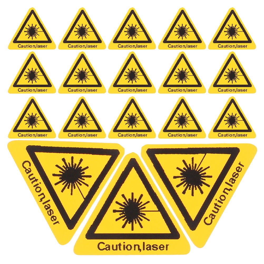 OUNONA 30Pcs Versatile Yellow Caution Sticker with Smooth Rounded ...
