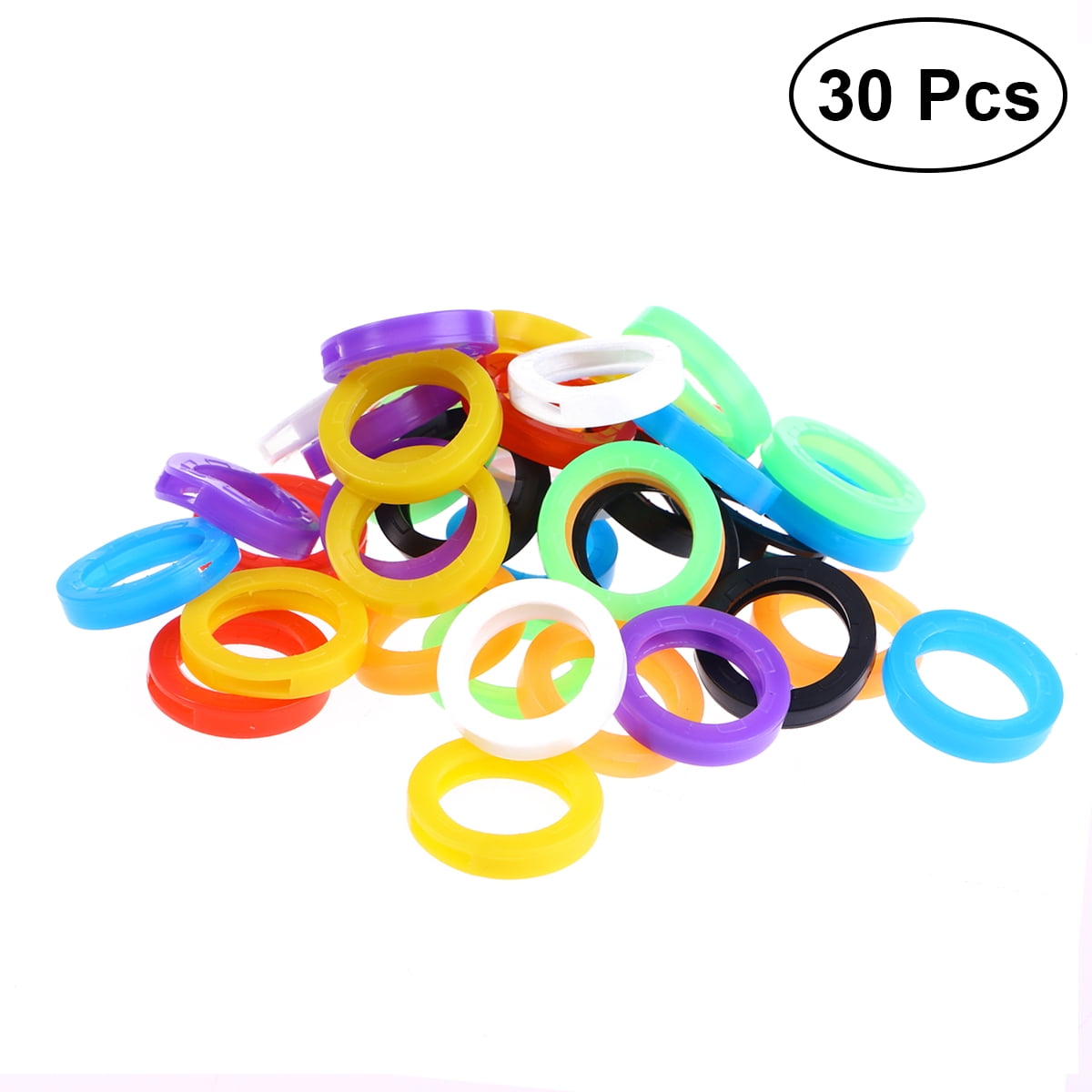 OUNONA 30pcs Bright Colored Key Caps Silicone Key Covers Elastic Key ...
