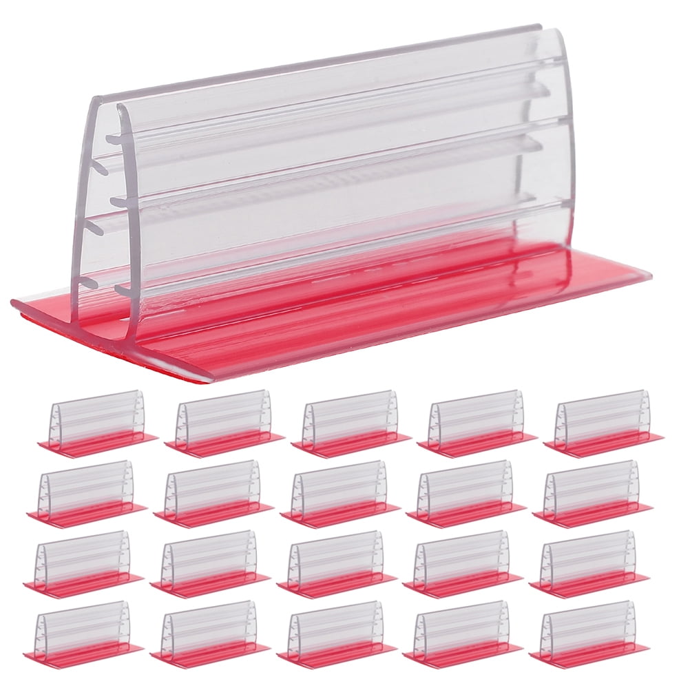 OUNONA 30pcs Mini PVC Sign Holder Clear Acrylic Tag Holder with Self ...