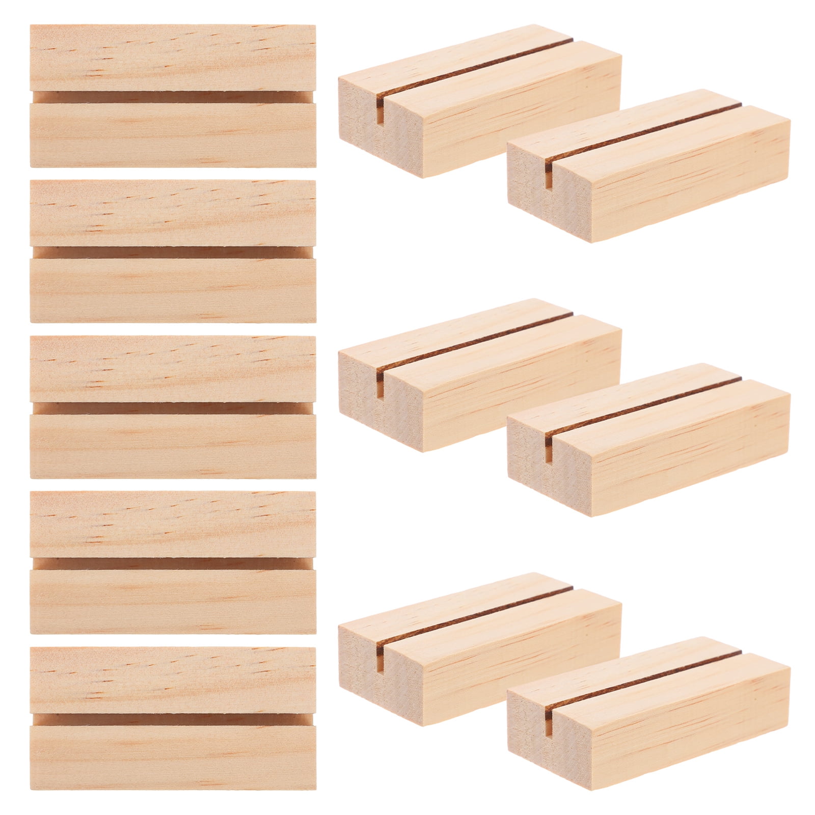 OUNONA 30pcs Wooden Menu Holders Place Cards Holder Menu Display Bases ...