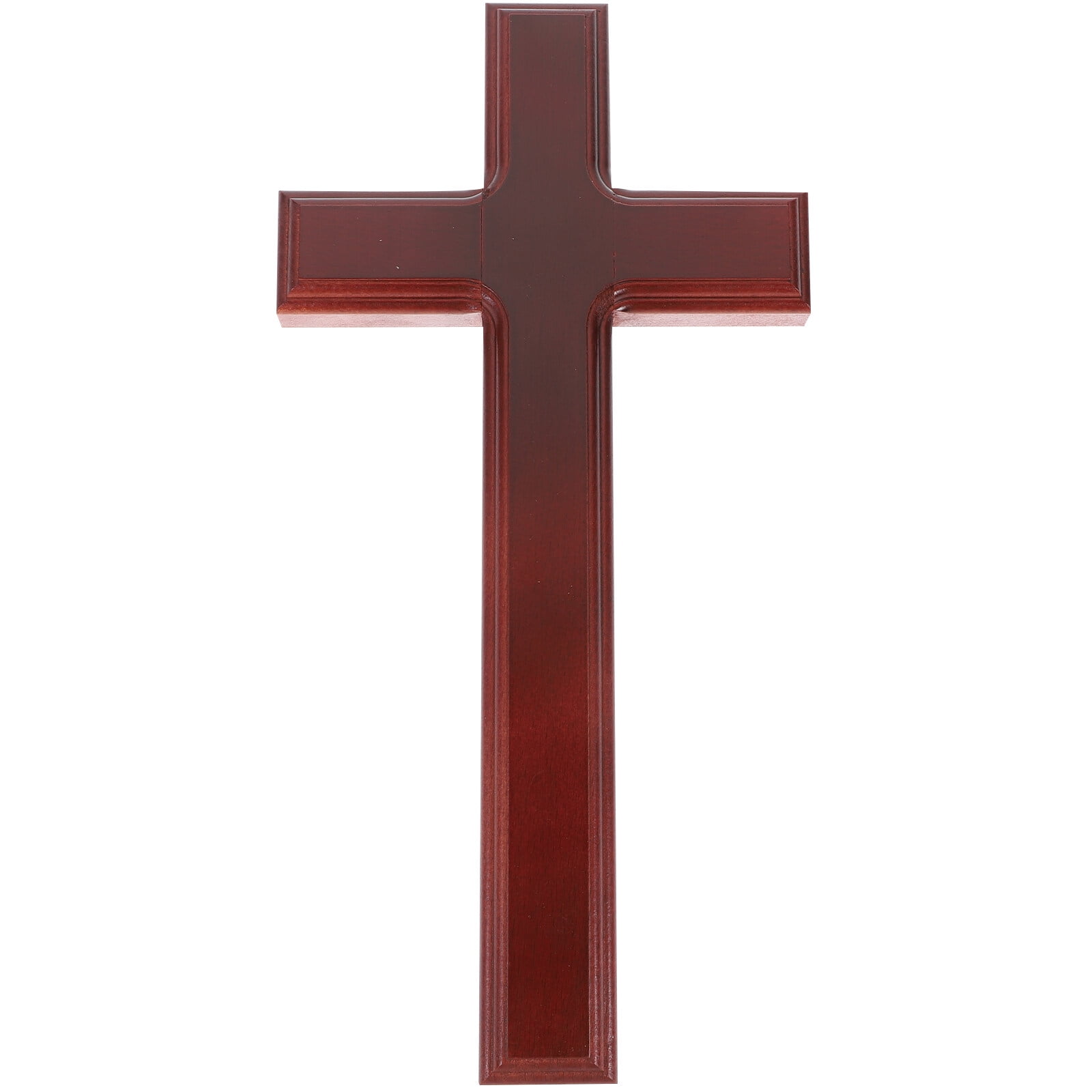 OUNONA 32 Cm Wall Cross Solid Wood Jesus Cross Material Decor Man 32 ...