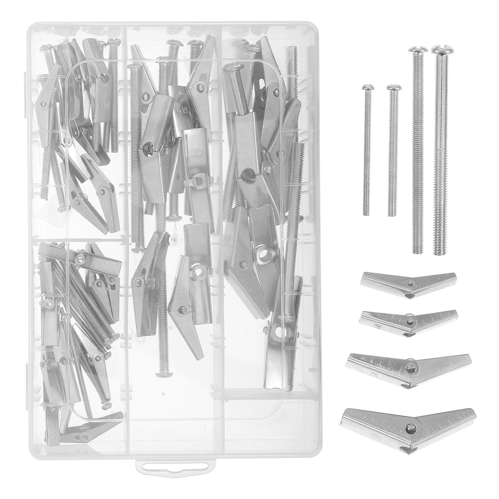 OUNONA 32pcs Heavy Duty Drywall Anchors And Screws Kit Toggle Bolts And ...