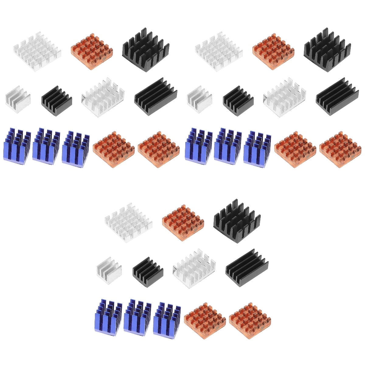 OUNONA 36 PCS Copper/Aluminum Heatsink Cooler With Thermal Compound ...