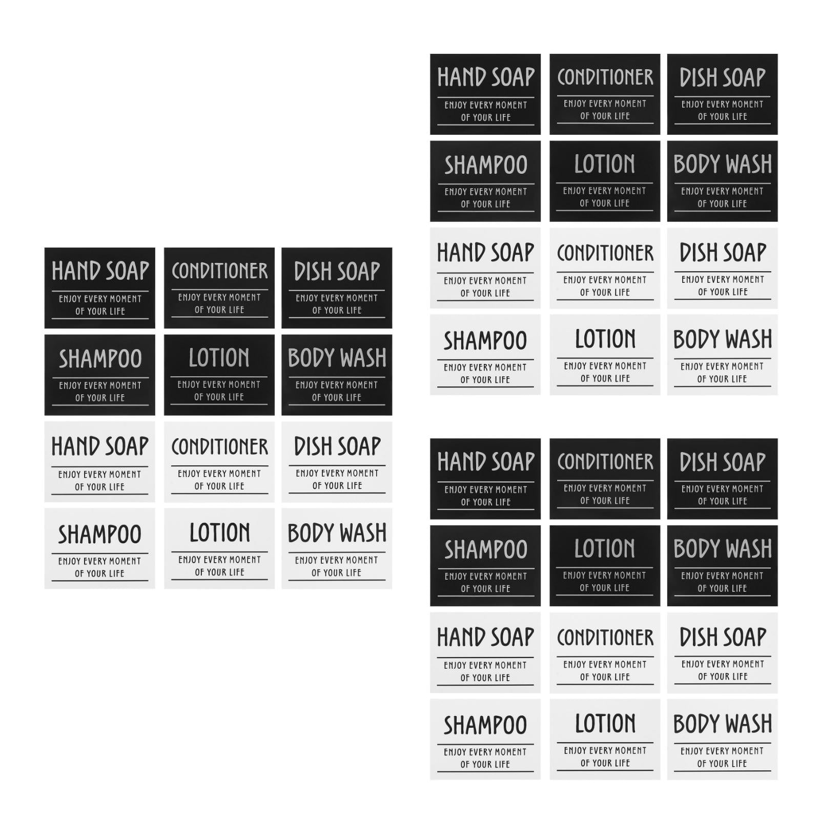 OUNONA 36 PCS Waterproof Soap Labels for Plastic Glass Bottles Bathroom ...