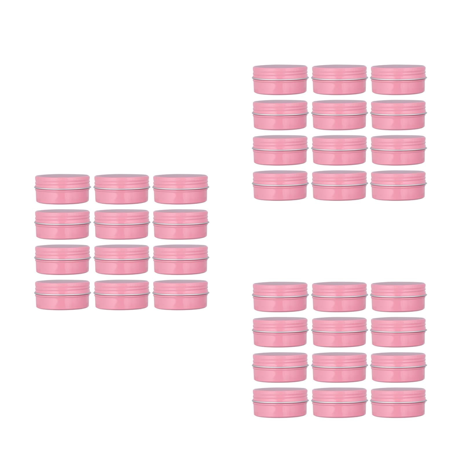 OUNONA 36 Pcs Aluminum Tin Jar Round Cans Refillable Sample Containers ...
