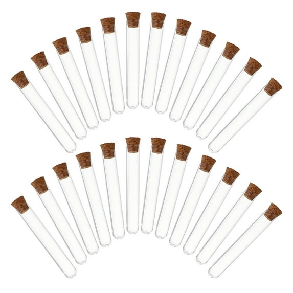 OUNONA 36 Pcs Clear Plastic Test Tubes Sealed Protection Cork Stopper ...