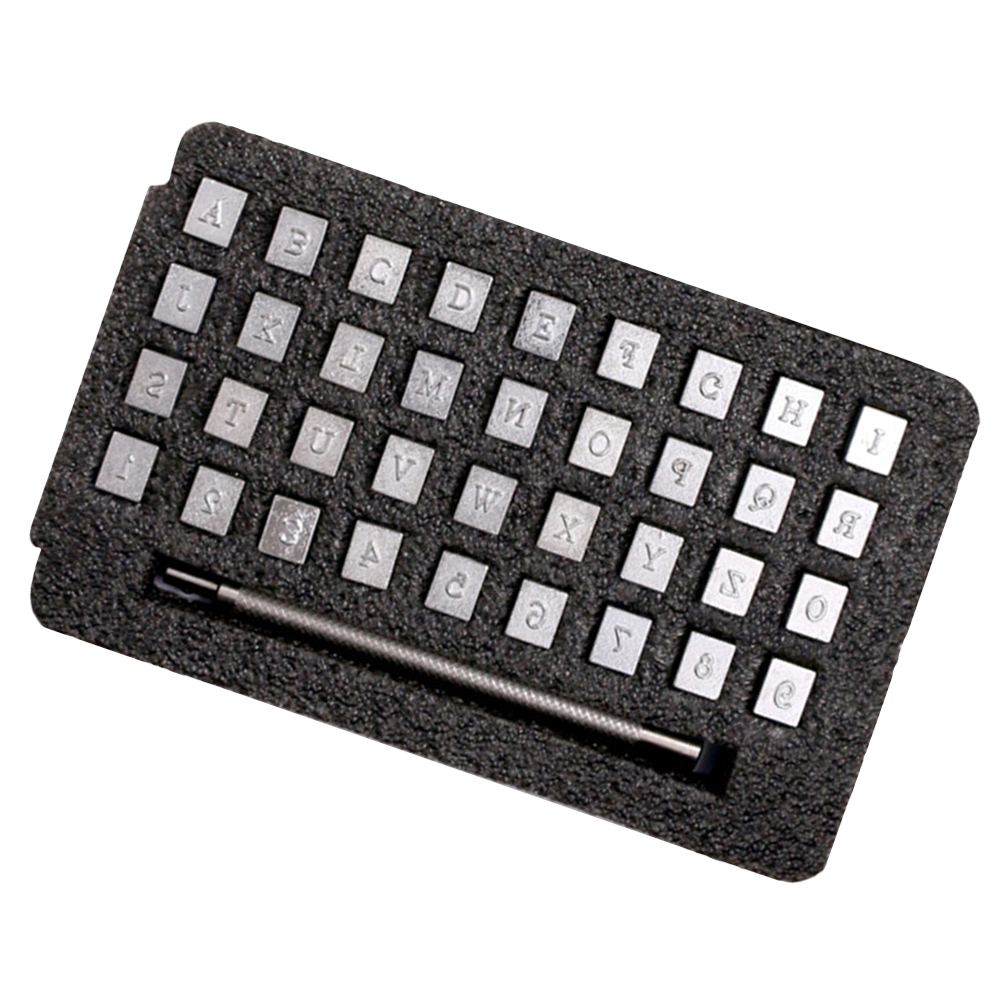 OUNONA 36 Pcs Large Adjustable Spanner Number Punch Set 18*11cm ...